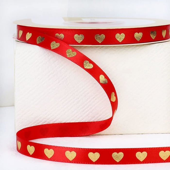 Ruban de satin de 10 mm x 50 mètres - Pour travaux manuels, en tissu ...