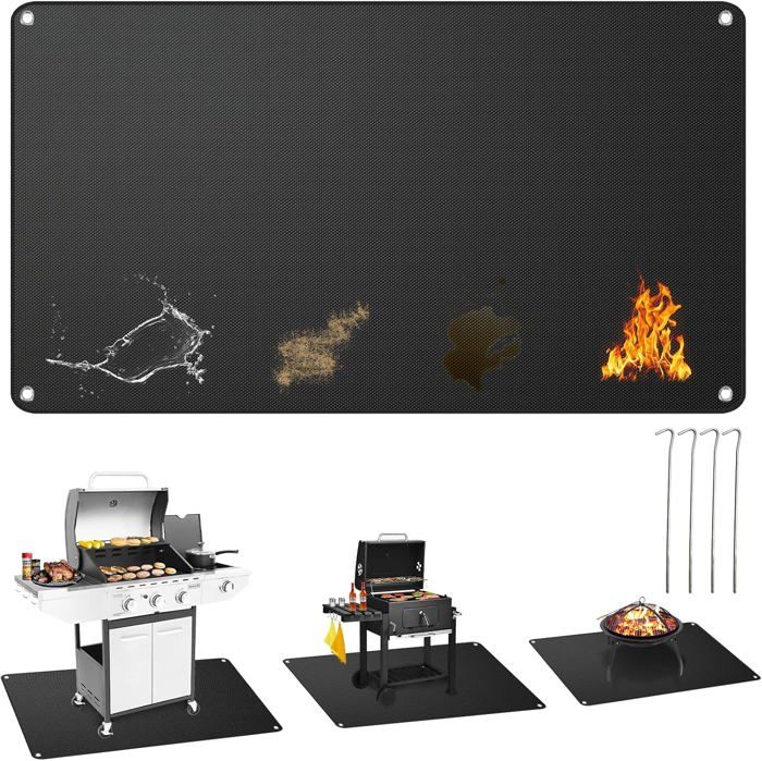 Tapis de Barbecue,Tapis Barbecue sol Fibres de Verre en Silicone,Tapis ...