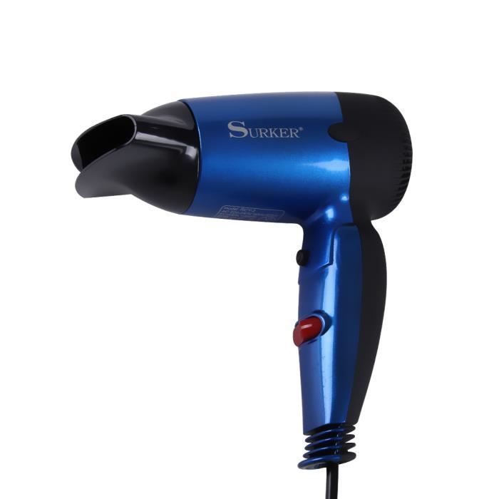 Bleu-Mini sèche cheveux Portable, sèche cheveux électrique pliable, à ...