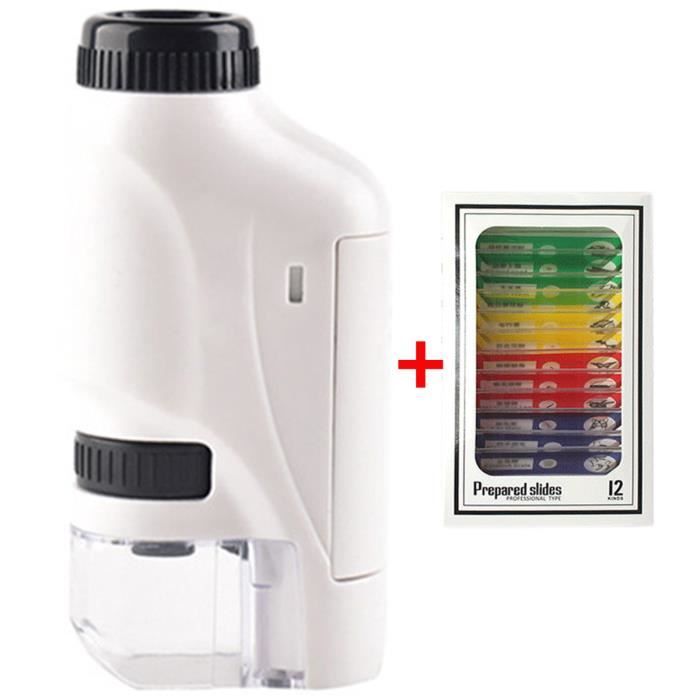 Microscope portable - White - 60-120x - LED - Poche - Enfants ...