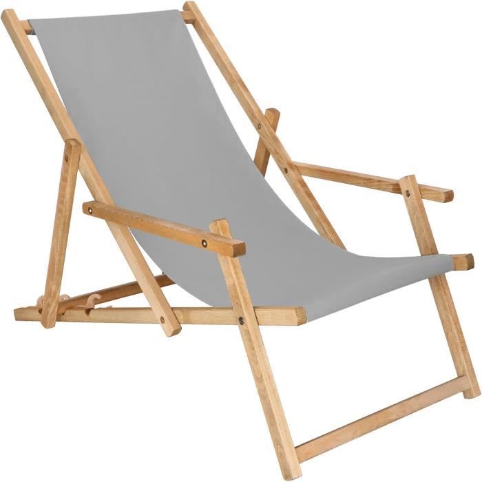 Chaise Longue En Bois Avec. Accoudoirs Chaise Longue De Jardin Pliante Pour Balcon Structure ...