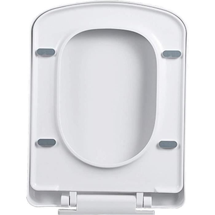 Abattant Wc Avec Frein De Chute Carré, Lunette Wc Antibactérien ...