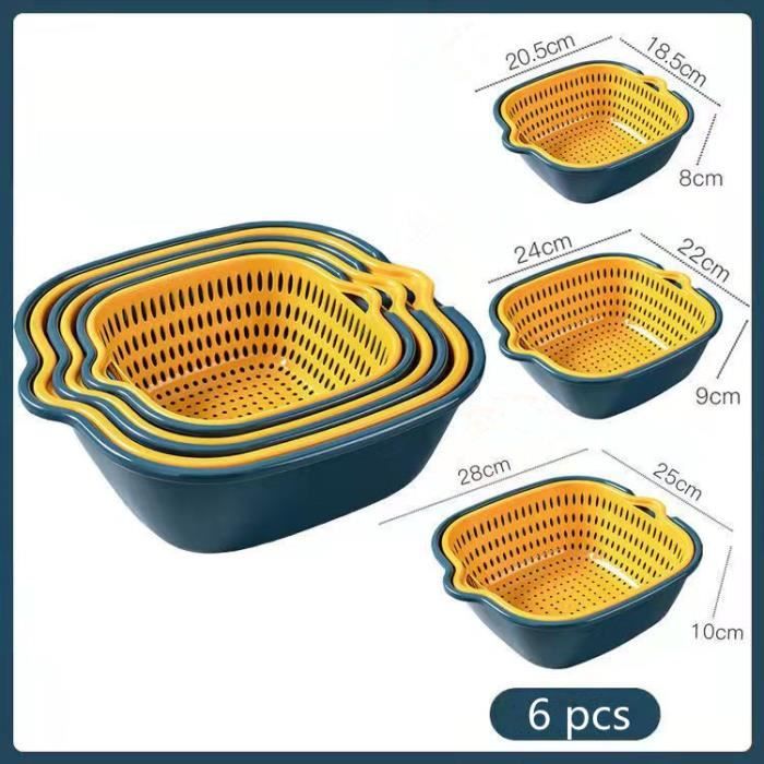 6 pcs PANIER A SALADE,Panier Cuisine ,Panier de Rangement Cuisine en PP ...