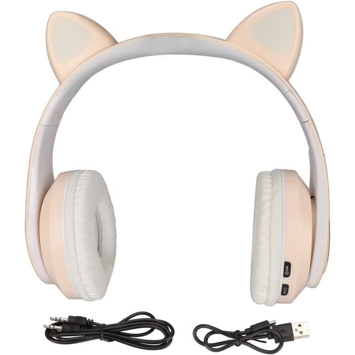Casque Bluetooth Cat Ears, Casque De Jeu Pliable Sans Fil 5.0, Casque ...