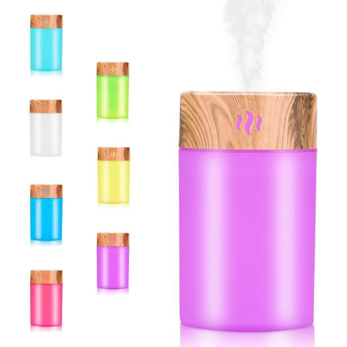 Humidificateur Portable 260 Ml, 7 Led Colorées, Mini Humidificateur ...