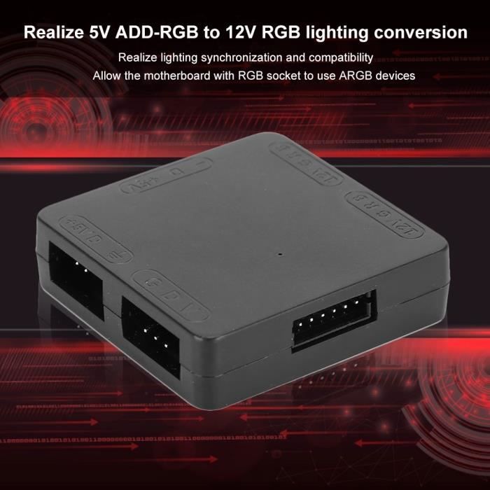 QID-Adaptateur de convertisseur RVB RGB Convertor Wizard Lighting 3Pin ...