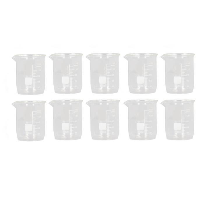 Cikonielf Bécher de laboratoire 10 Pcs Verre Bécher Laboratoire ...