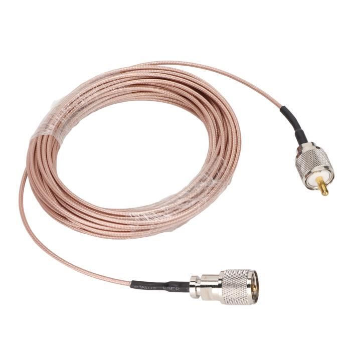 Fil Coaxial D'Antenne Pl259 Connecteur Câble Coaxial Faible Perte 10 M ...