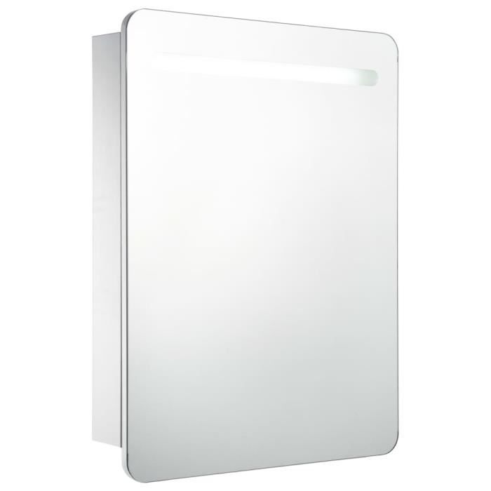 XIO Armoire de salle de bain à miroir LED 60x11x80 cm 112259 ...