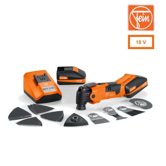FEIN MultiMaster sans fil - Machine oscillante 18 V Li-ion 2,5 Ah ...