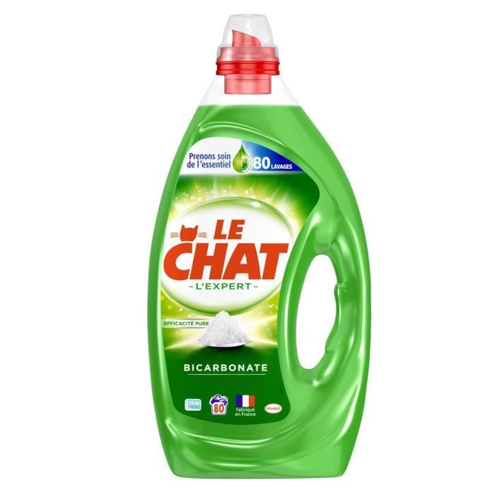 Lot de 3 Lessives Liquide Bicarbonate – 80 Lavages (4L) – Lessive Blanc ...