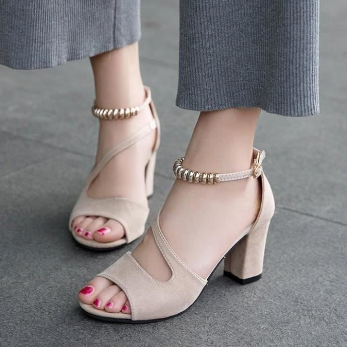 Escarpins Femme élégant luxe mode talons hauts Confortable - beige ...