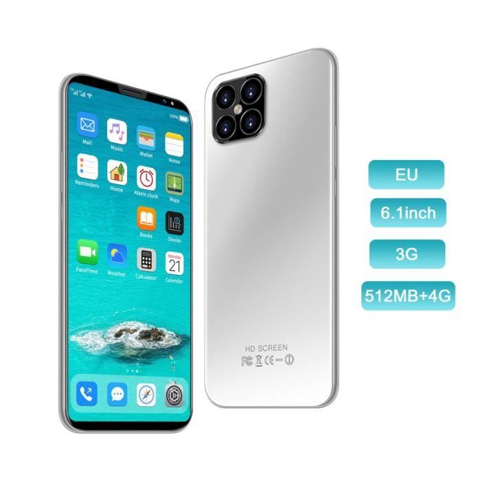 I12 pro 6.1inch 10 core CPU téléphone intelligent Android Mémoire 512 ...