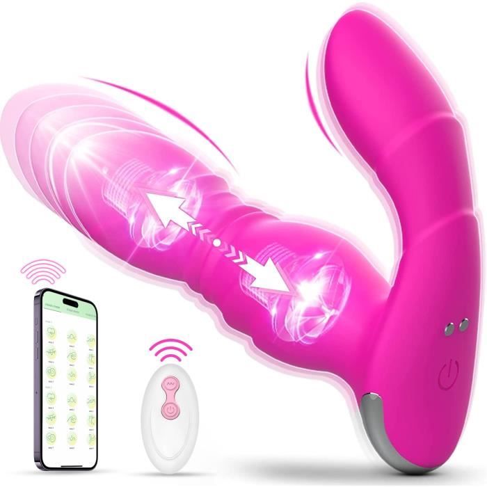 Vibromasseur de culotte portable avec application et télécommande, gode vibrant, jouets sexuels ...