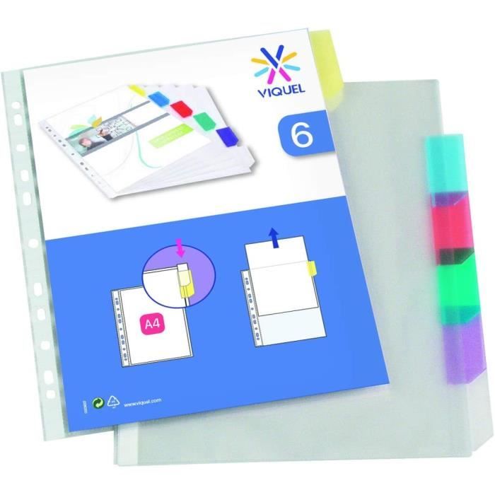 Lot de 6 intercalaires A4 personnalisable - onglet[S119] - Cdiscount ...