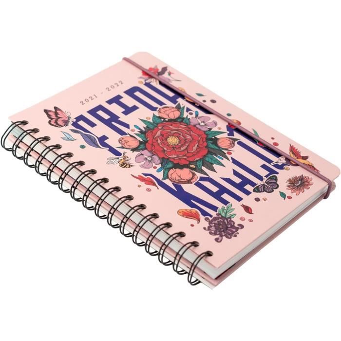 Agenda Scolaire 2021 2022 Frida Kahlo | Agenda Semainier A5 d'Août à ...