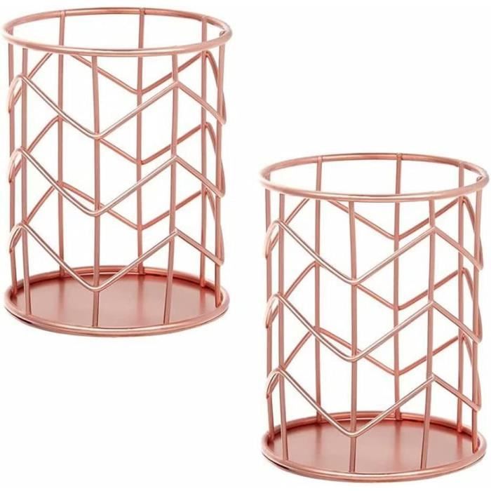 Porte-Stylo Rond en Métal, Pot À Stylos En Fer Rond ,Pot à Crayon en ...