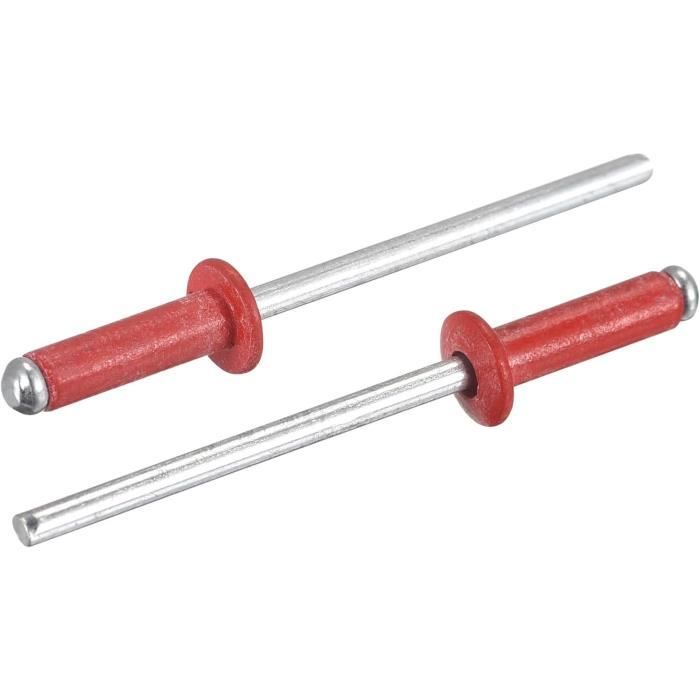 Rivets Aveugles, 3,2Mm X 11Mm Aluminium Ouvert Extrémité Plat Rond Tête ...