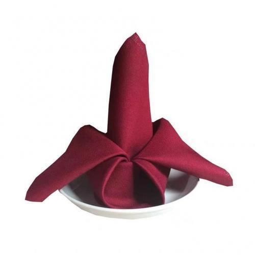 SERVIETTE DE TABLE,Wine Red--Serviettes de Table en lin, mouchoirs de ...