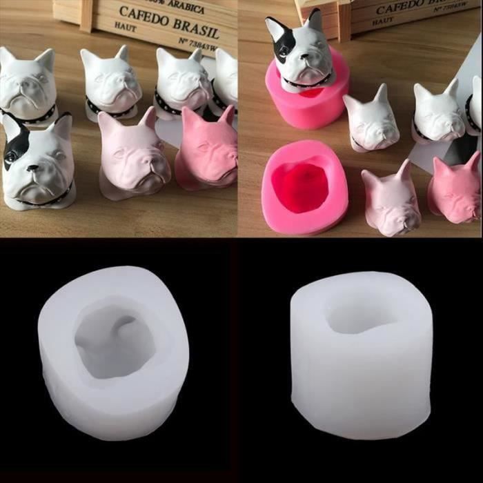 Moule Silicone en Forme de Bulldog pour Bijoux DIY Fabrication de Savon ...