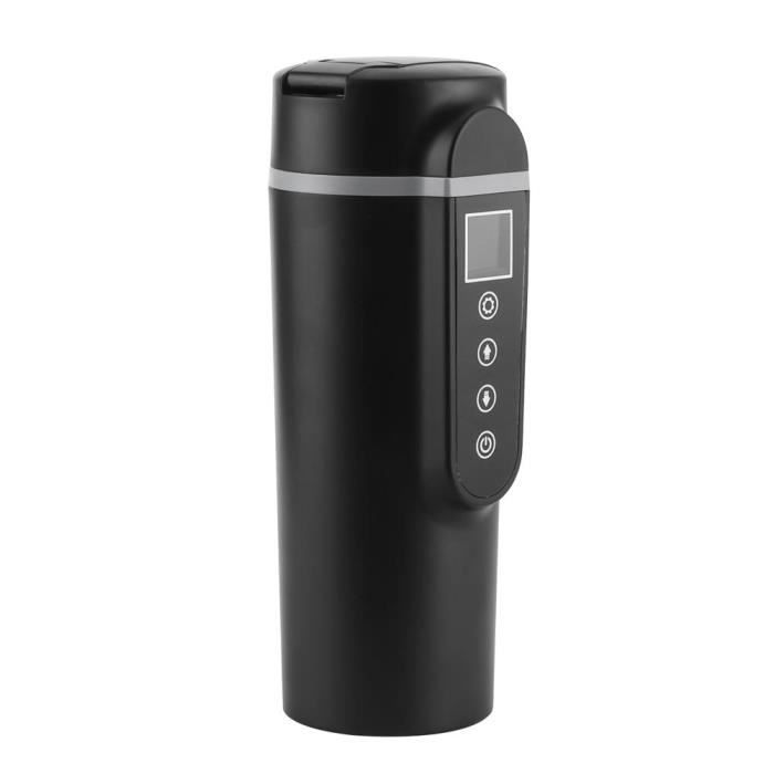 Zerone Tasse chauffante Voiture Chauffage Tasse En Acier Inoxydable Universel LCD Affichage ...