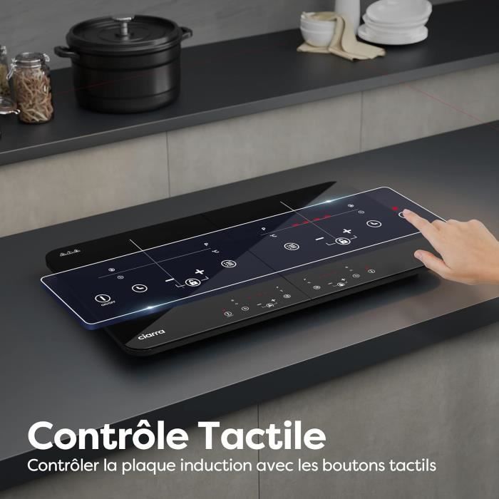 Cbtih2 Tables De Cuisson 2 Feux 3500W Plaque À Induction Portable ...