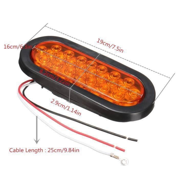 Neufu 1x 12v 24 Led Feux De Freinage Feux Latéraux Feux Arrière Pour
