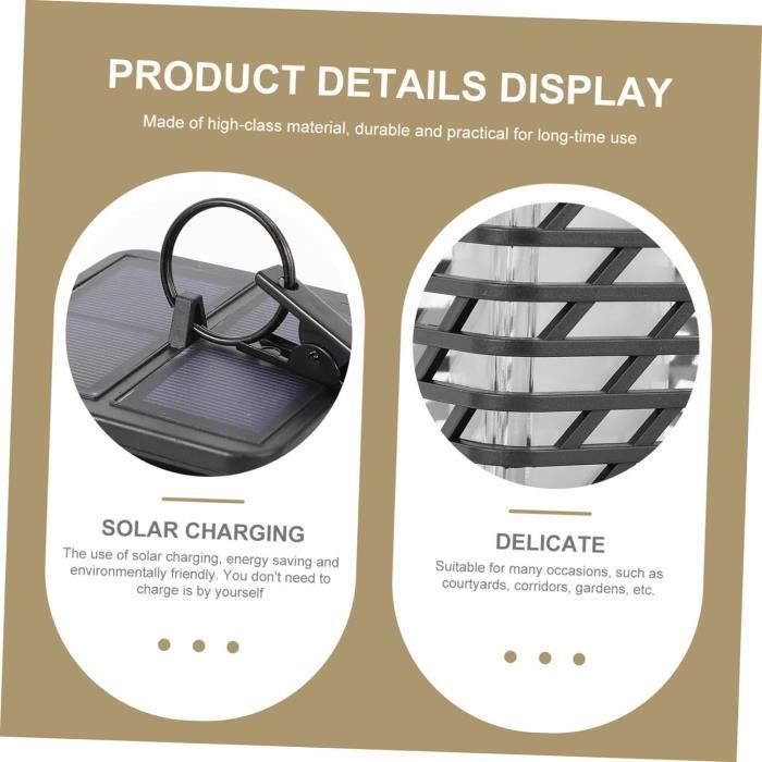 1 Pc Solaire Paysage Lumière Panneaux Solaires Panneau Photovoltaique ...