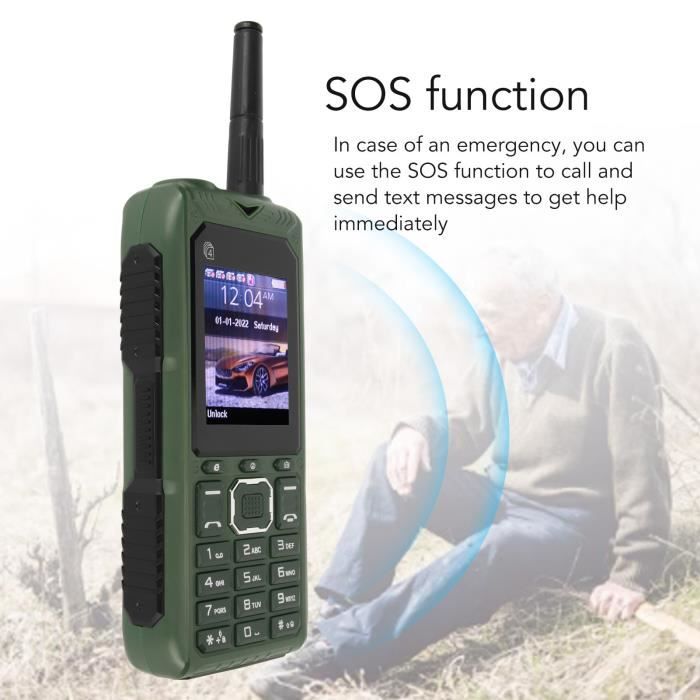 Téléphone portable senior débloqué 2G DUOKON - S555 Pro - Voix forte ...