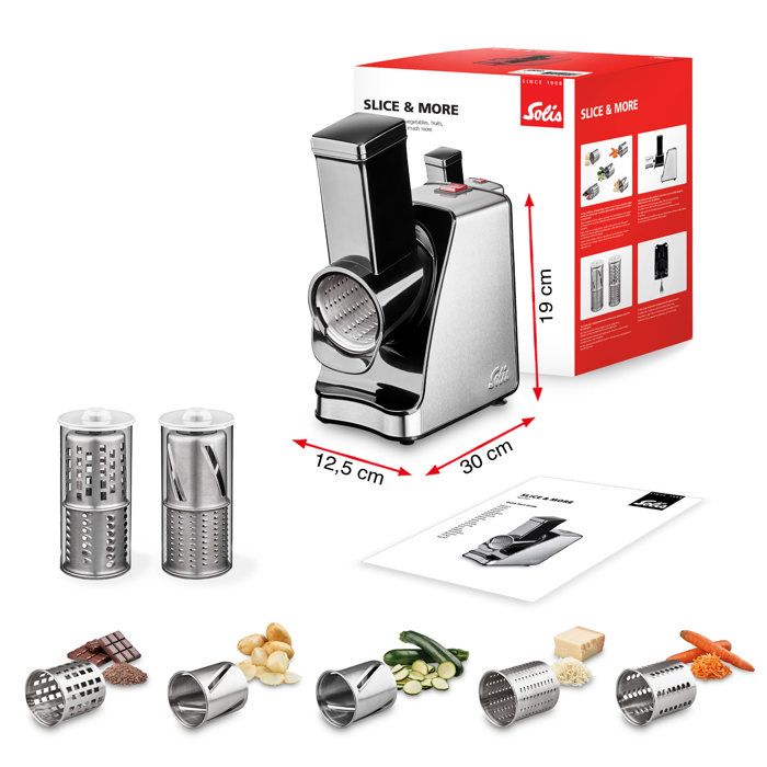 Coupe Legumes Multifonctions - Râpe électrique pour couper, râper, racler et broyer - Acier ...