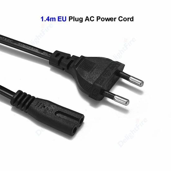 Câble d'alimentation AC EU US AU,2 broches,1.4m,IEC C7,rallonge d'alimentation pour lecteur CD ...