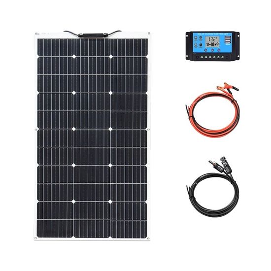 Panneau solaire flexible monocristallin, 100W / 200W à haute efficacité, kit complet avec ...