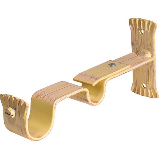 Support mural double pour tringle en fer forgé … - Cdiscount Maison