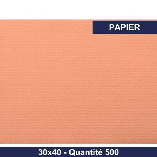CGMP - Set de table 30x40 - papier - abricot - x500 - Cdiscount Maison
