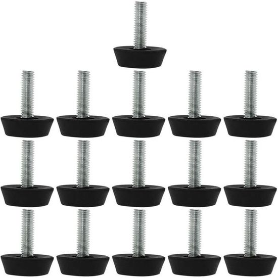 M6 X 20 X 25 Mm Meubles Glide Nivellement Pieds Réglable Niveleur Sol ...