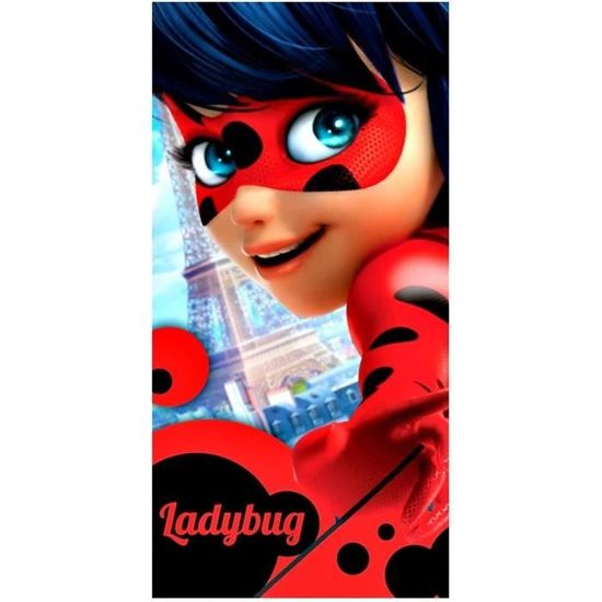 Serviette de plage MIRACULOUS LADYBUG nouveauté 2019 - Cdiscount Maison