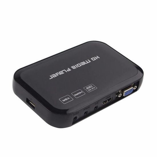 Box Multimedia Lecteur Multimédia Full Hd 1080P H6W Avec Hdmi Vga ...