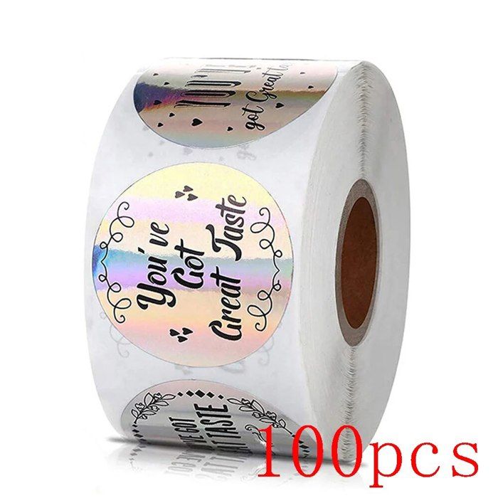Banderole,1inch Laser Thank You Stickers 50-500pcs Black And Pink ...