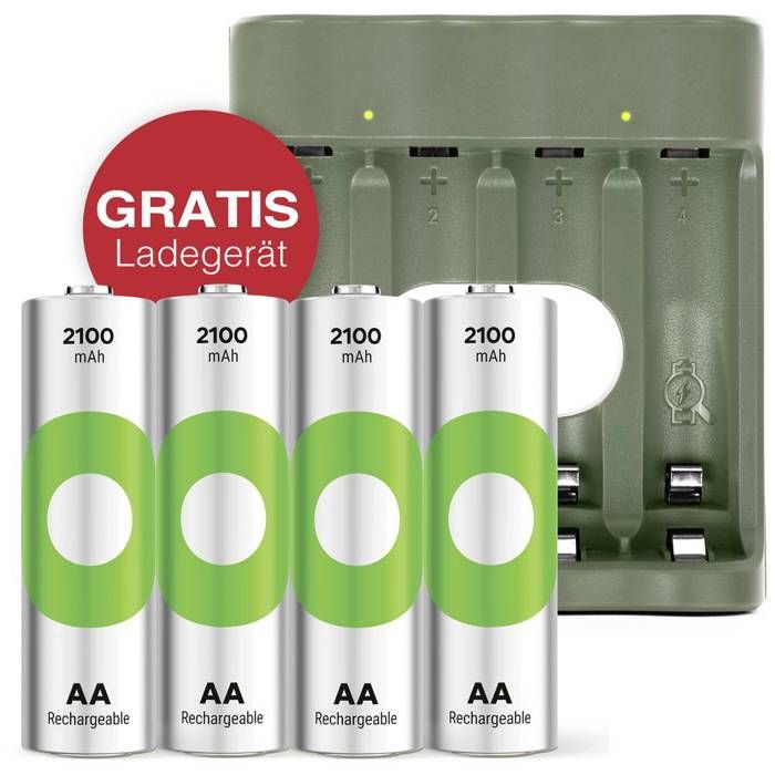 GP Aktion Gratis Ladegerät USB-Modell Ladegerät GP B441 inkl. 4x AA ...