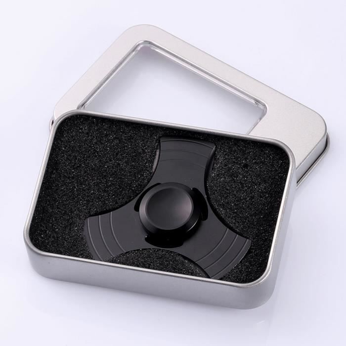 Décompression Gyroscope Fidget Spinner 360 Tri Hand Spinners Cool Noir ...
