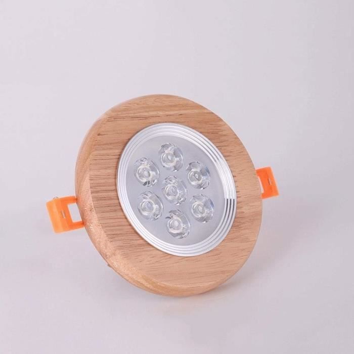 Éclairage De Plafond , En Bois Rond Led Plafond Downlight Intégré Led ...