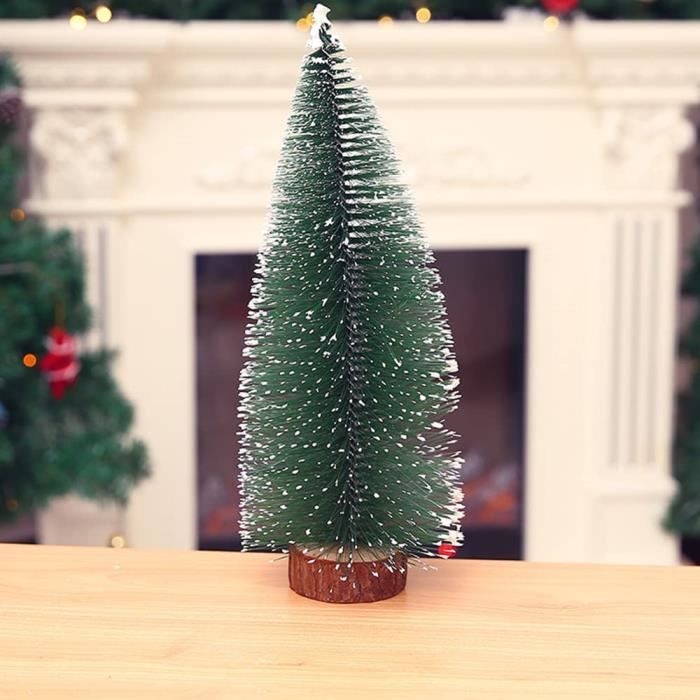 Petit Sapin De Noël Artificiel avec Base en Bois, Mini Sapin De Noël ...