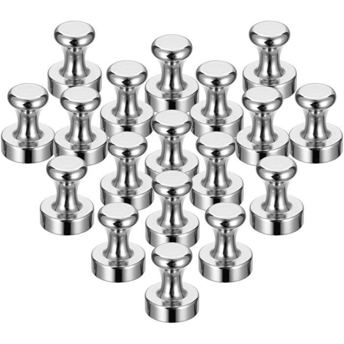 Lot de 18 Mini aimants en néodyme Extra puissants en métal pour Tableau ...