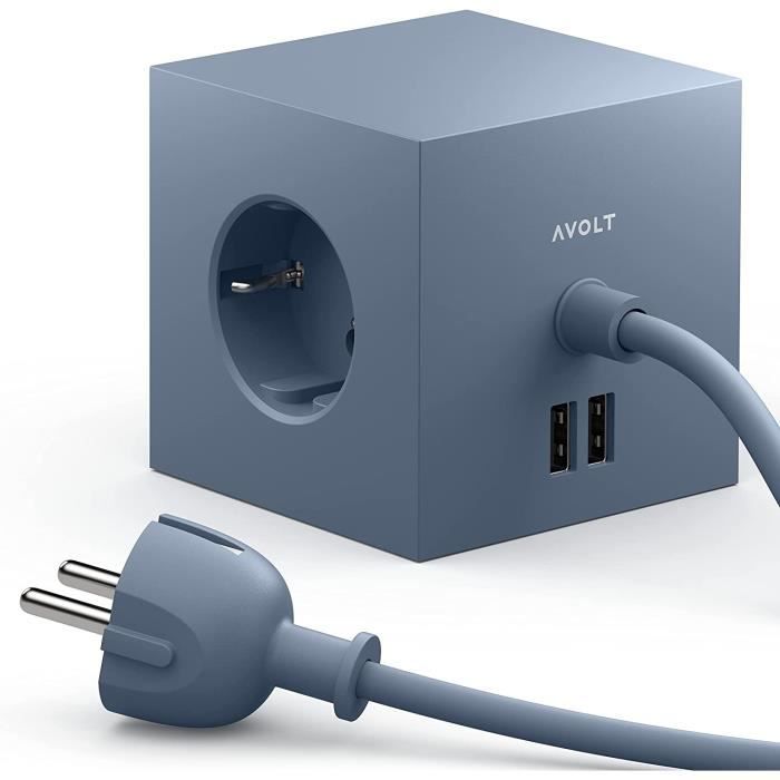 Multiprise Cube - avec Fixation Magnétique- Multiprise Rallonge Electrique USB Cube avec 3 ...