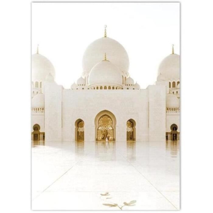 Bâtiment Blanc du Taj Mahal Look Frais Couleur Peinture Unique Mur Art ...