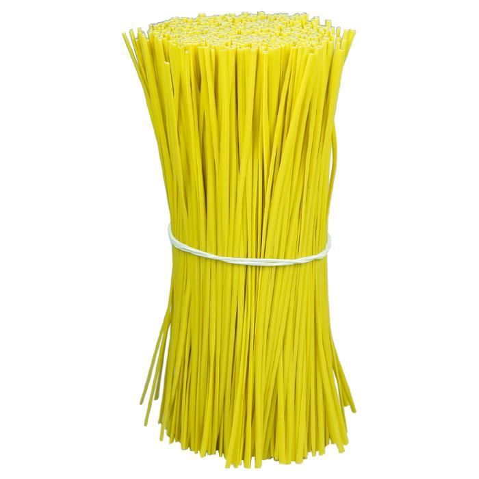 10 cm - Jaune (100pcs) - Attaches de câble de jardinage Oblate, fil de ...