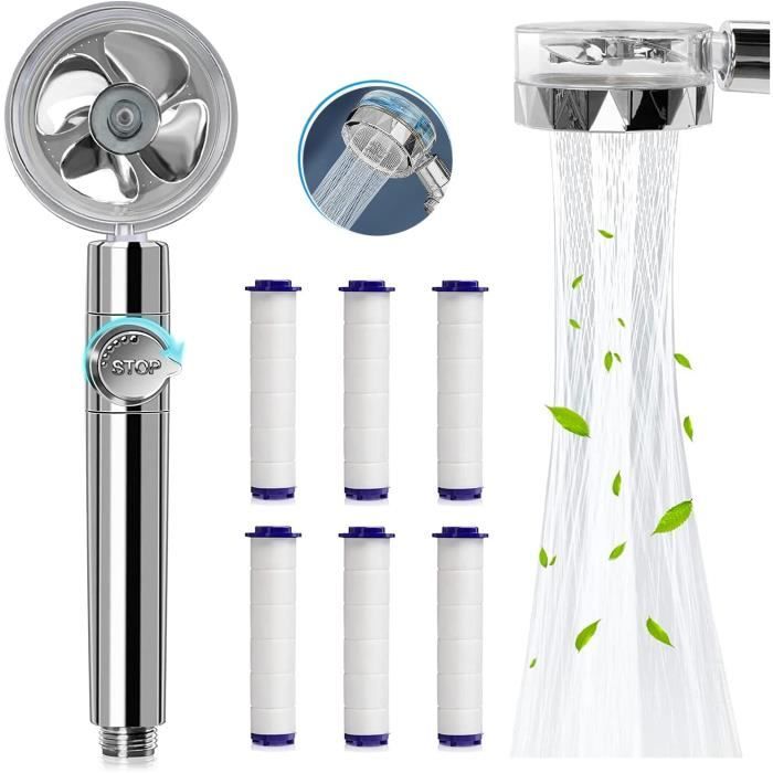 Douchette, Pommeau De Douche Anti Calcaire Économiseur D'Eau Haute Pression Tête De Douche Turbo ...