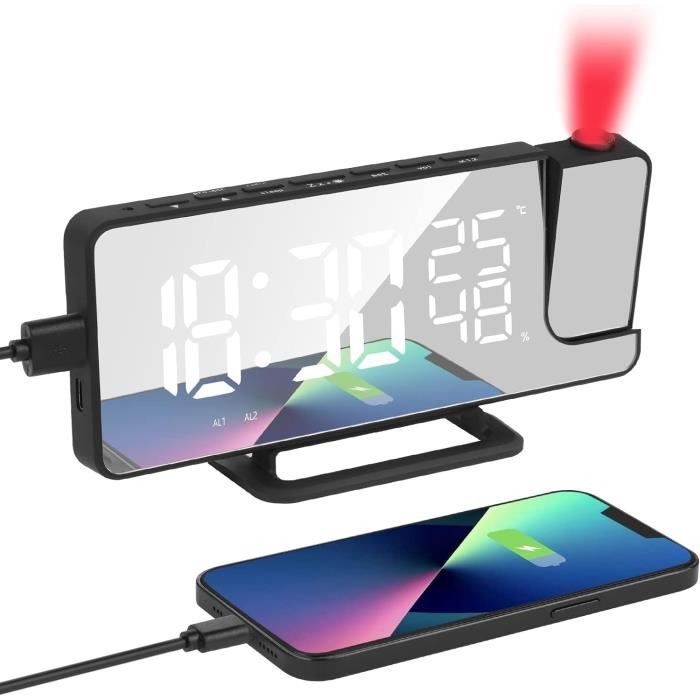 Réveil Projecteur Avec Radio,Reveil Projecteur Plafond,Réveil Avec ...