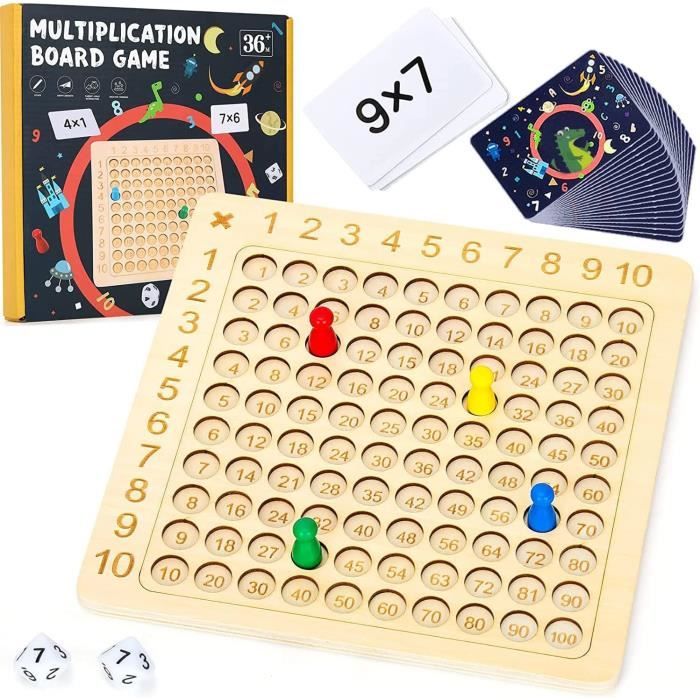 Tableau De Multiplication Montessori, Table De Multiplication En Bois ...