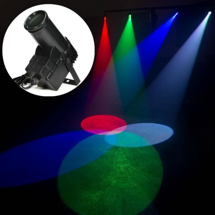 Donner 4 x Projecteurs à Effets pour Scène DMX 10W Lampe LED de Scène ...